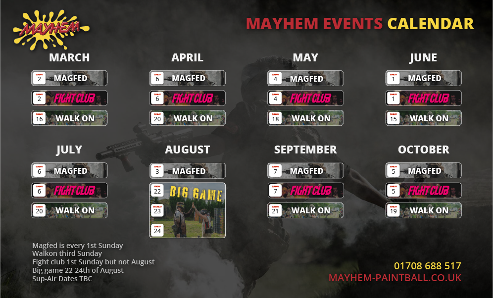 Paintball Events List 2023 | Book a Paintball Event Today | Mayhem ...